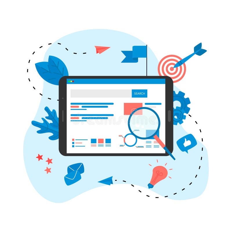 Web Template. Search Engine Result Pag Vector, Page Showing Search ...