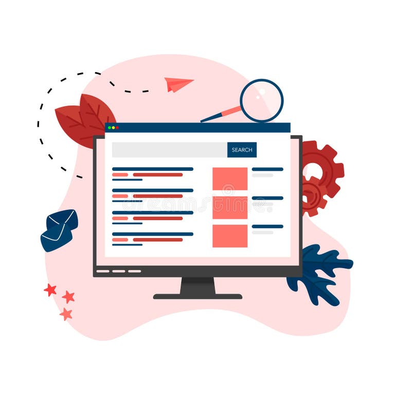 Web Template. Search Engine Result Pag Vector, Page Showing Search ...