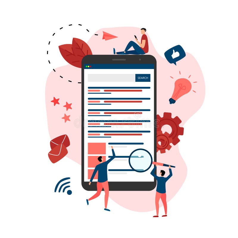 Web Template. Search Engine Result Pag Vector, Page Showing Search ...