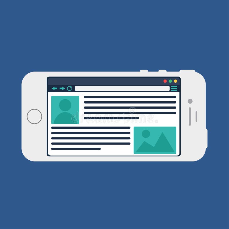 Web Template of Smartphone Site or Article Form Stock Illustration ...