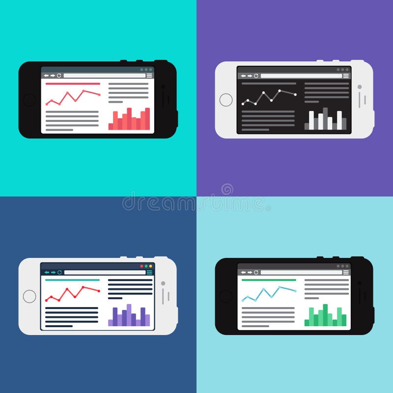 Web Template of Smartphone Site or Article Form Stock Illustration ...