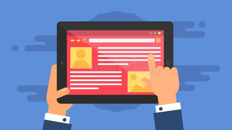 Web Template of Tablet Site or Article Form Stock Illustration ...