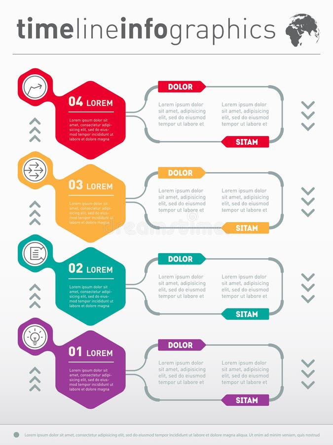 Web Template for Vertical Diagram or Presentation. Business Concept ...