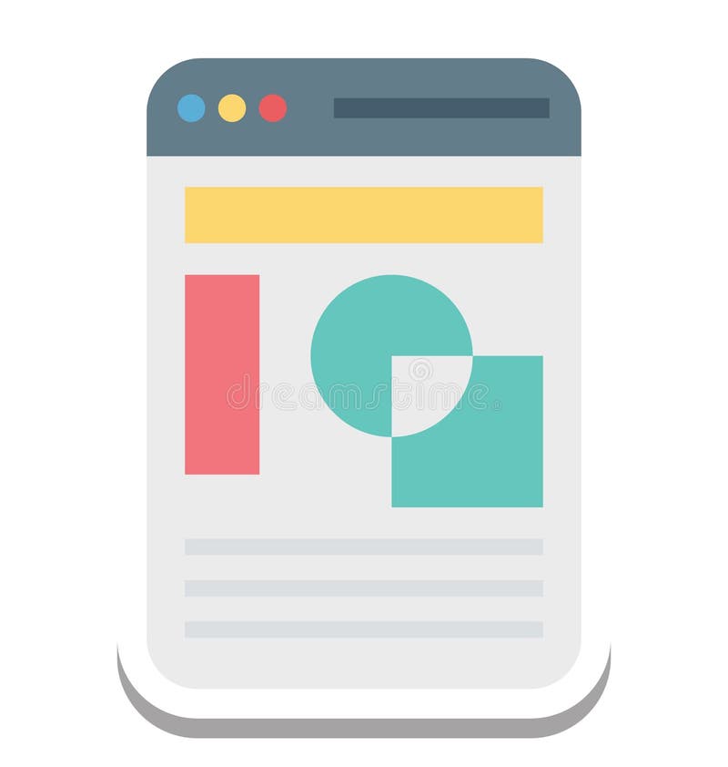 Web Template, Web Layout Vector Icon Editable Stock Vector ...