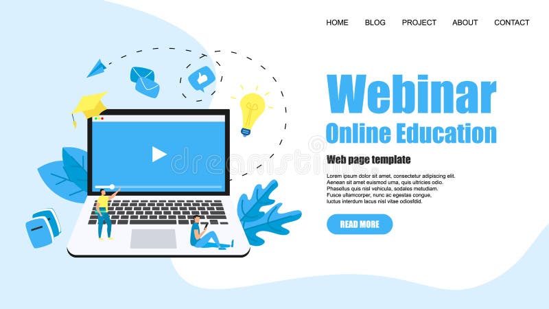 Web Template. Webinar, Internet Conference, Web Based Seminar, Online ...