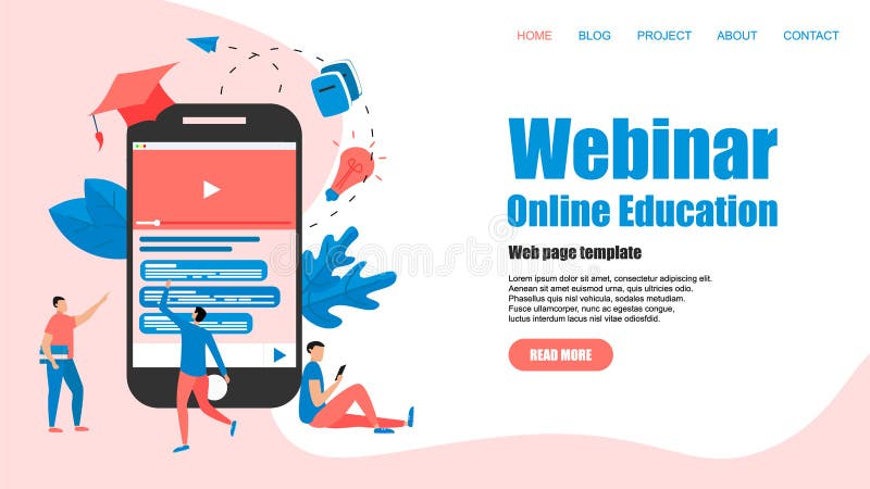 Web Template. Webinar, Internet Conference, Web Based Seminar, Online ...