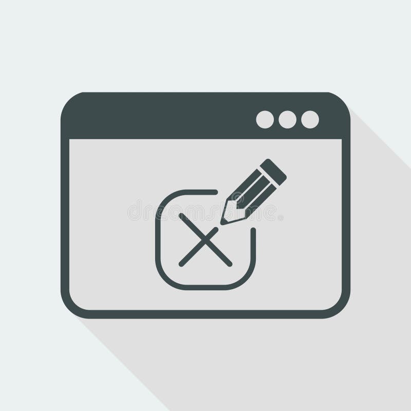 Web Test with Multiple Choice Questions - Vector Web Icon Stock Vector ...