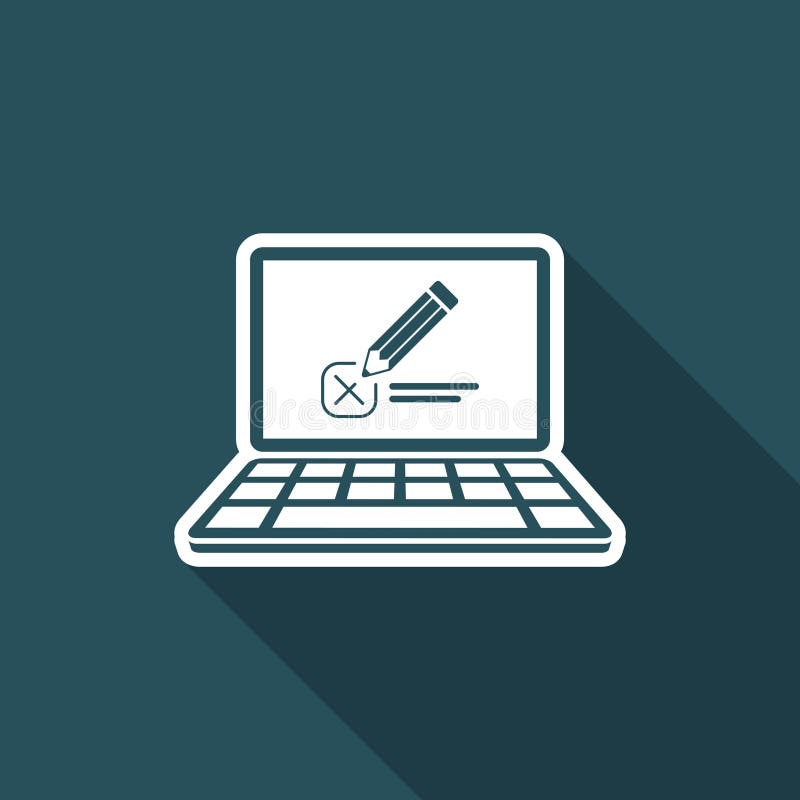 Web Test with Multiple Choice Questions - Vector Web Icon Stock Vector ...