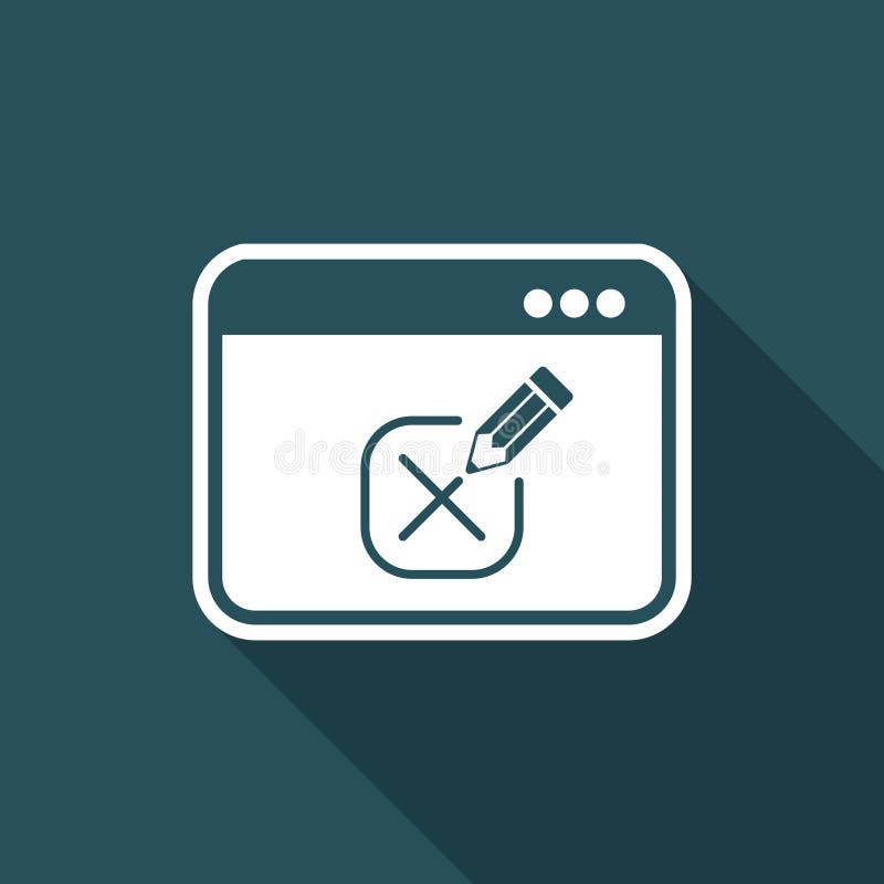 Web Test with Multiple Choice Questions - Vector Web Icon Stock Vector ...