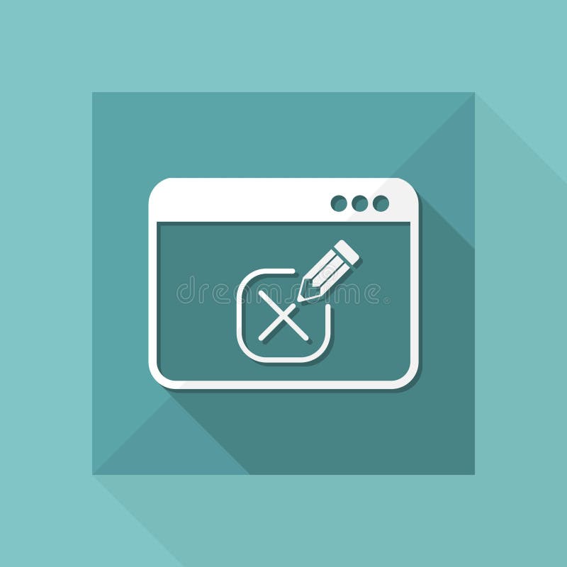 Web Test with Multiple Choice Questions - Vector Web Icon Stock Vector ...