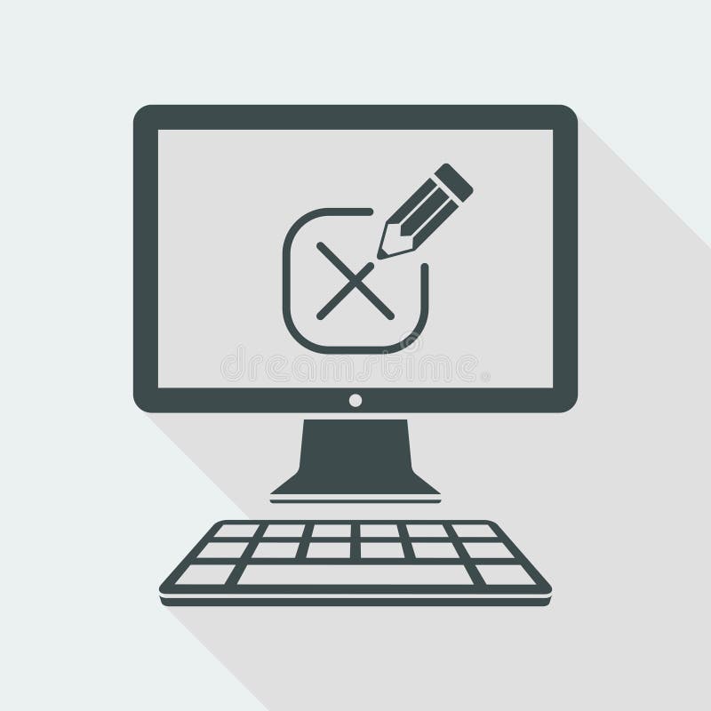 Web Test with Multiple Choice Questions - Vector Web Icon Stock Vector ...