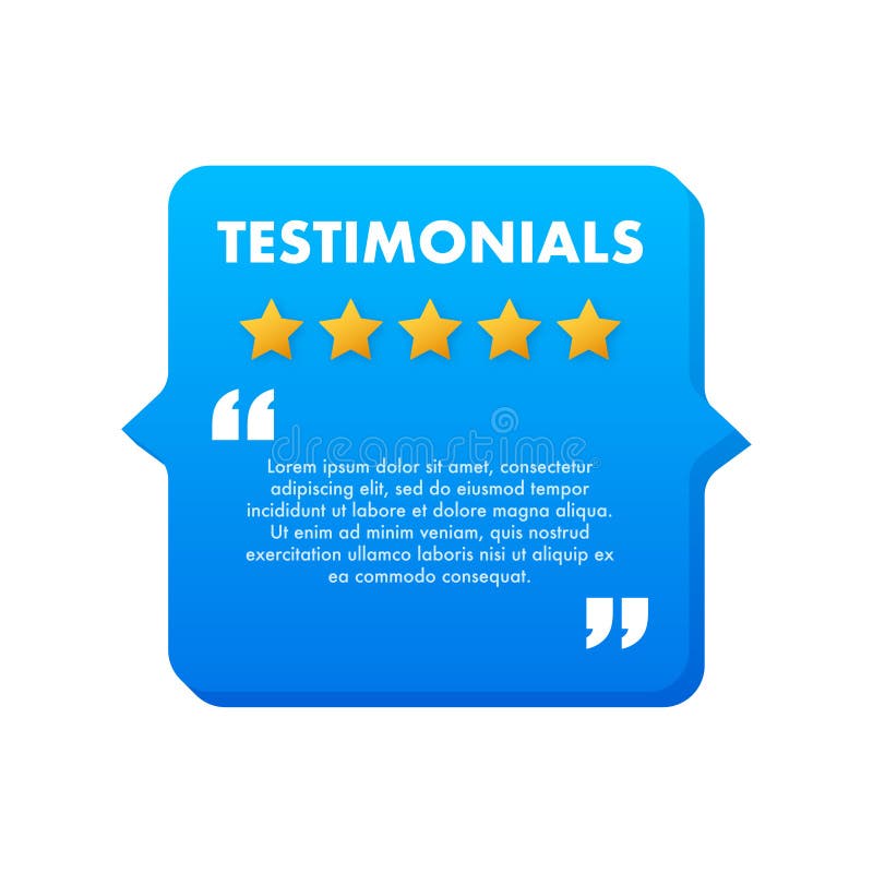 Web Testimonial Icon Design Element. Vector Illustration. Stock Vector ...