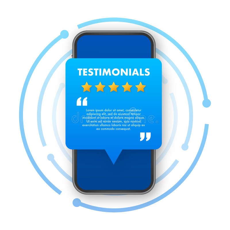 Web Testimonial Icon Design Element. Vector Illustration. Stock Vector ...