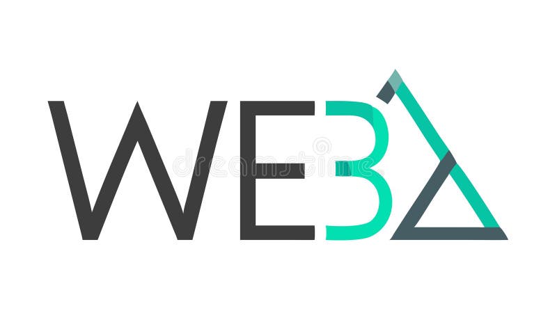 Web3 Text Logo, Decentralized Internet Technology, Vector Design ...