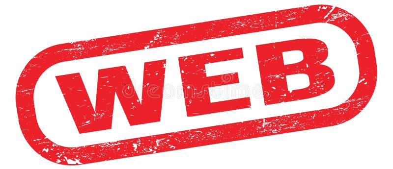 WEB, Text on Red Rectangle Stamp Sign Stock Illustration - Illustration ...