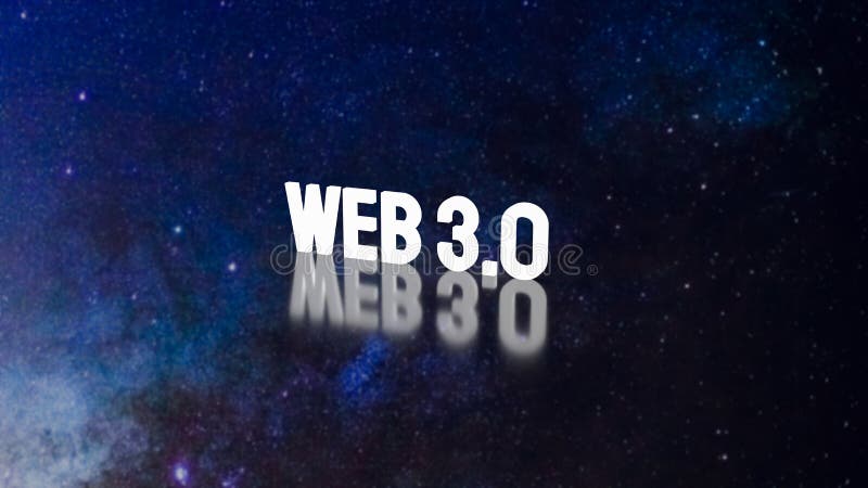The Web 3.0 Text for Technology Concept 3d Rendering Stock Illustration ...