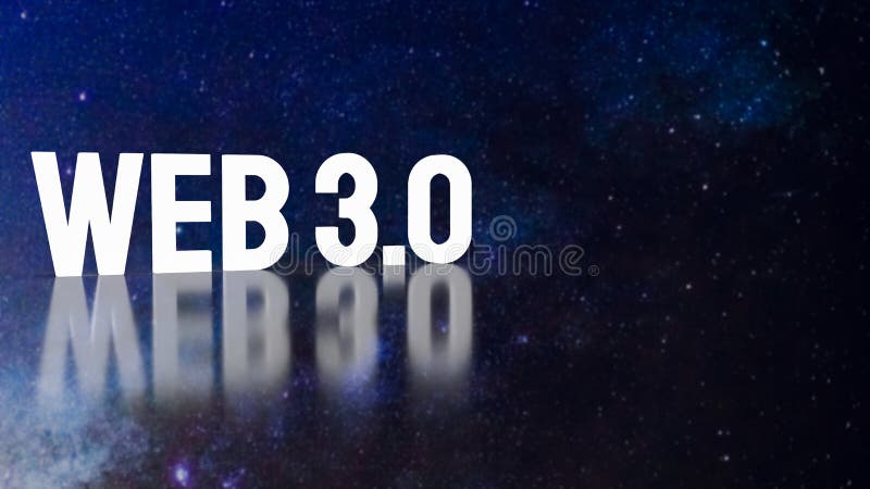 The Web 3.0 Text for Technology Concept 3d Rendering Stock Illustration ...