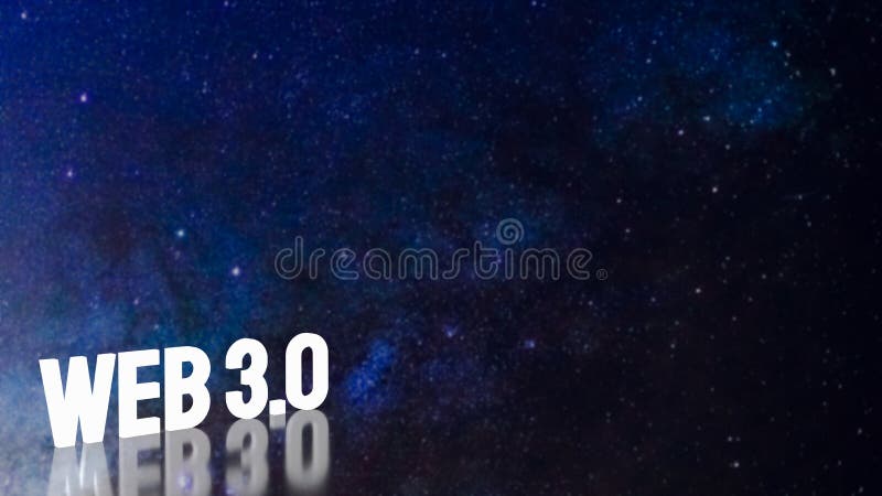 The Web 3.0 Text for Technology Concept 3d Rendering Stock Illustration ...