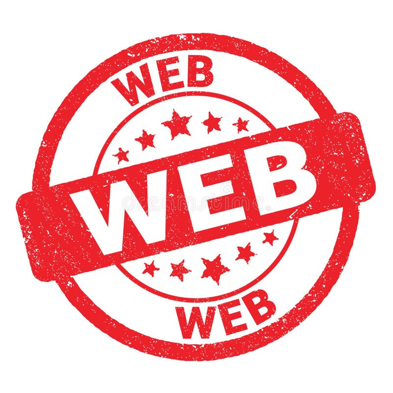 WEB Text Written on Red Stamp Sign Stock Illustration - Illustration of ...