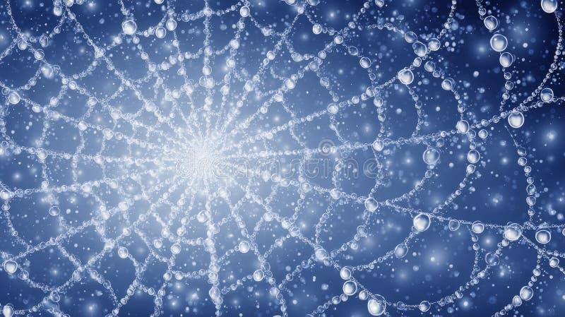 Web Texture, Radial Lines Forming Symmetrical Geometry with Crystalline ...