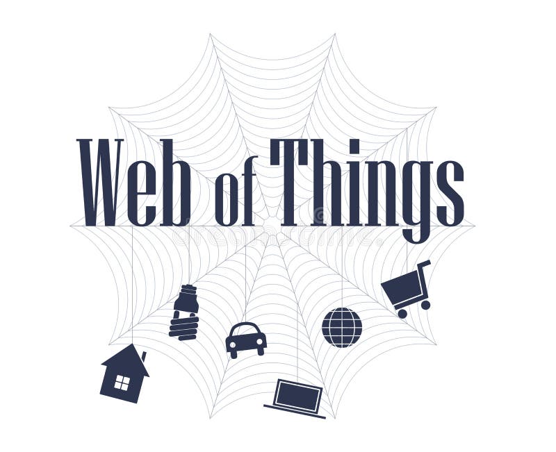 Web of things concept stock illustration. Illustration of applications ...