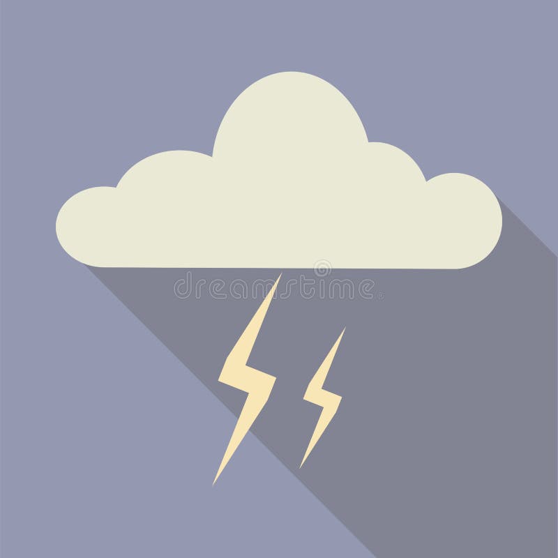 Thundercloud Icon. Vector Isolated Color Stock Illustration ...