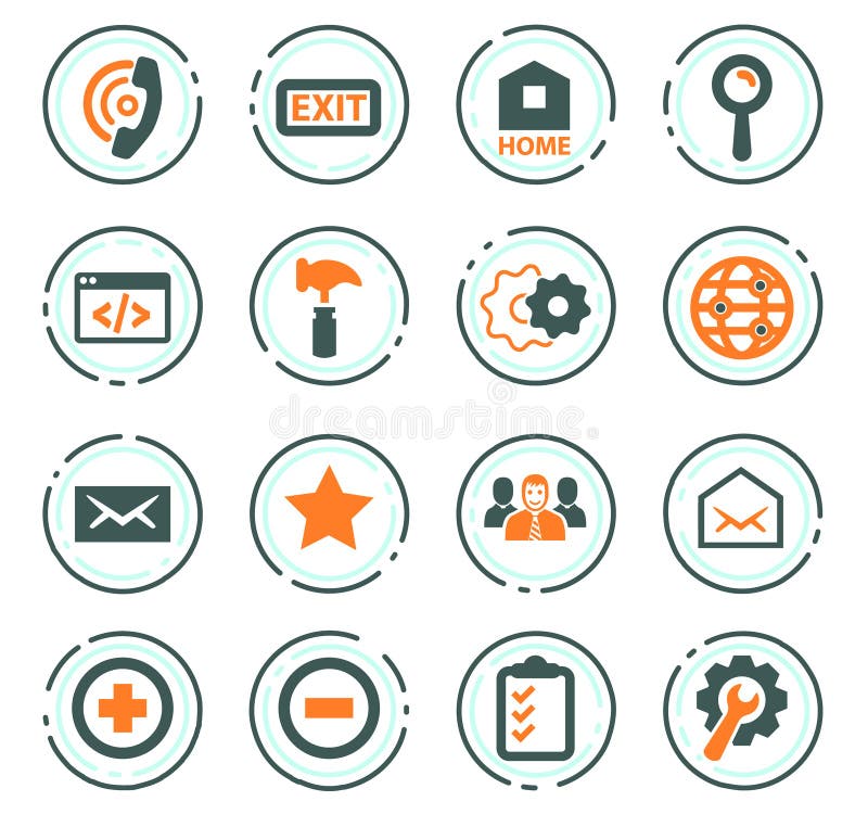Web tools icons set stock vector. Illustration of communications ...