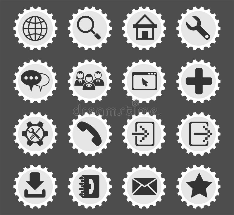 Web tools icon set stock vector. Illustration of message - 128424424