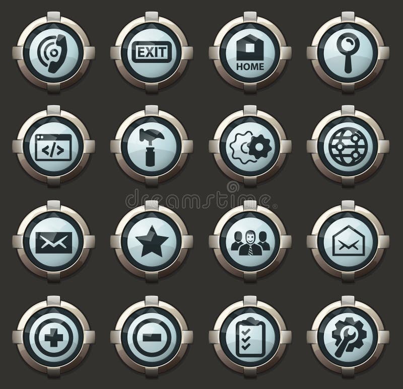 Web tools icons set stock vector. Illustration of designer - 134627411