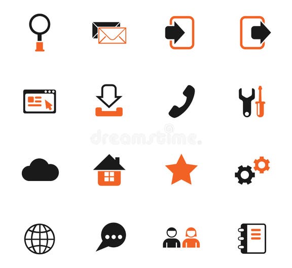 Web tools icon set stock vector. Illustration of glass - 123419585