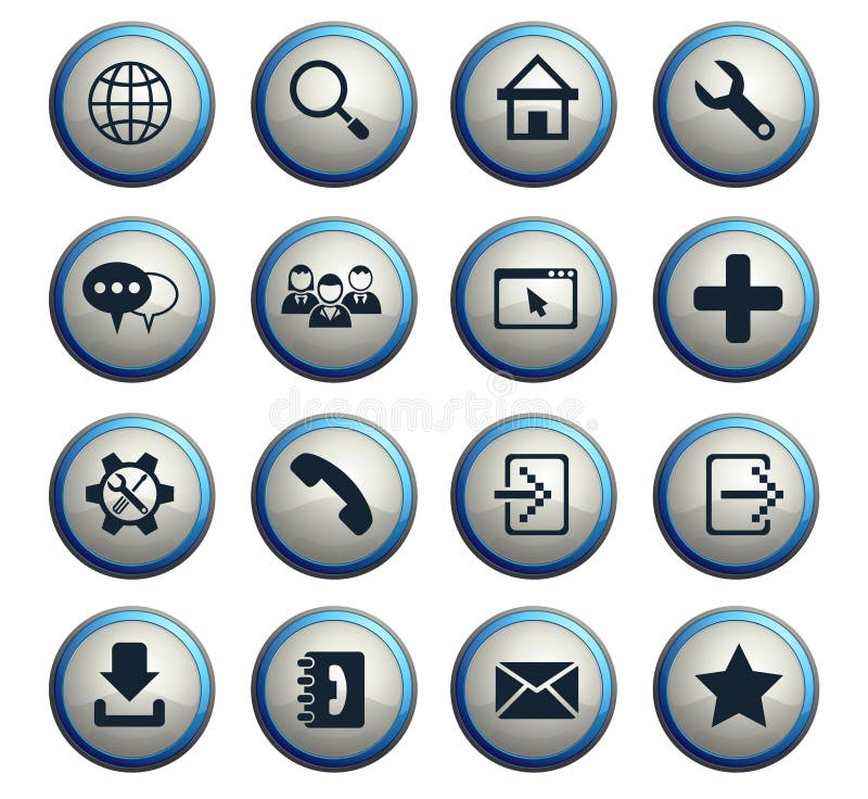 Web tools icon set stock vector. Illustration of phone - 127750148