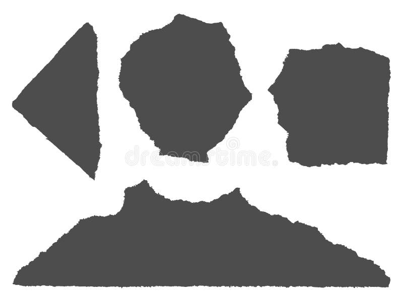 Torn Paper Frames with Jagged Edges. Ripped Cutots for Collage ...