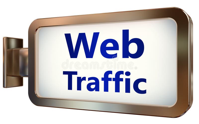 Web Traffic on Billboard Background Stock Illustration - Illustration ...