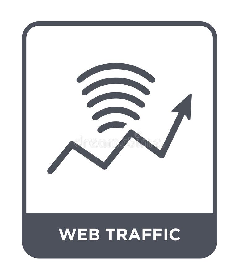 Web Traffic Icon Trendy Flat Vector Web Traffic Icon On White B Stock