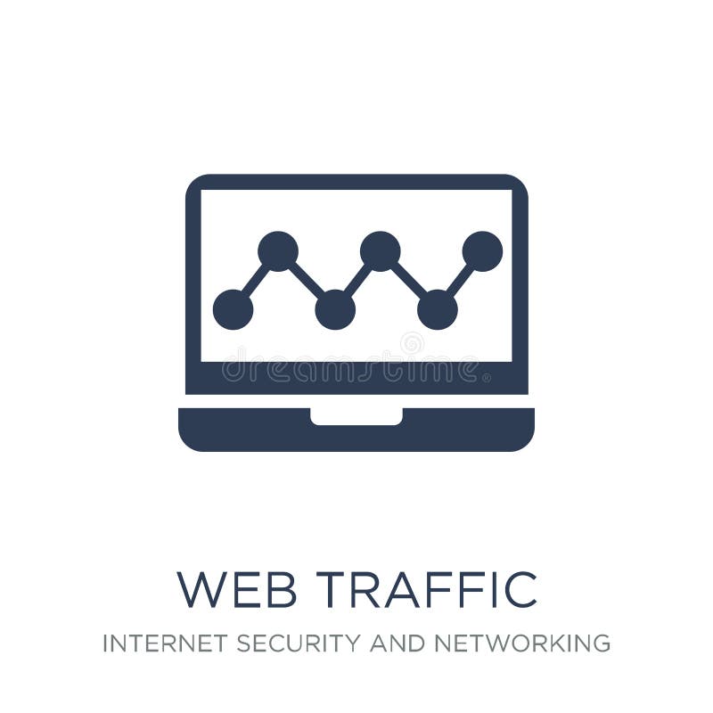 Web Traffic Icon. Trendy Flat Vector Web Traffic Icon on White B Stock ...