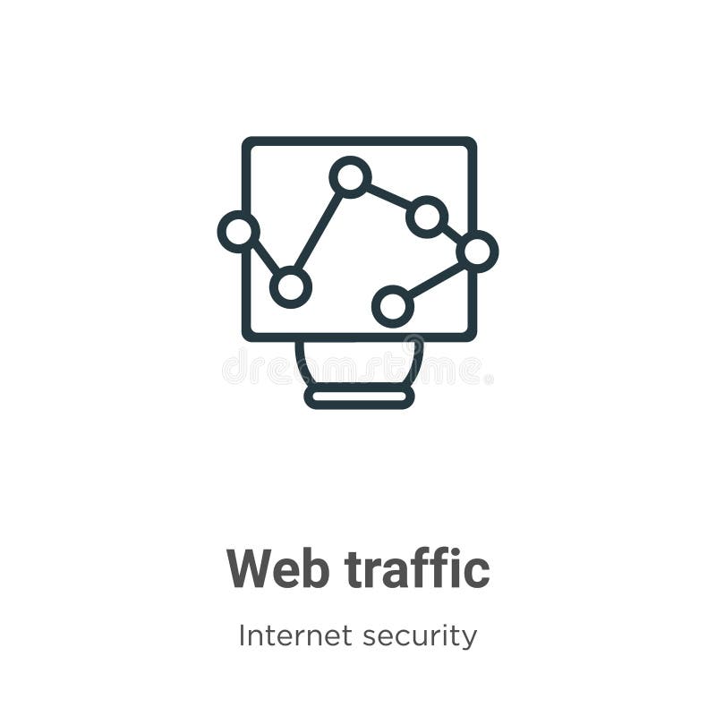 Web Traffic Outline Vector Icon. Thin Line Black Web Traffic Icon, Flat ...
