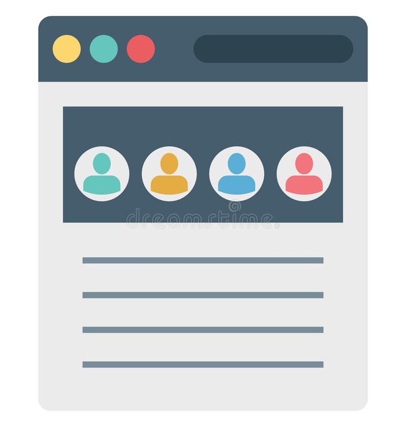 Web Traffic, Users, Isolated Vector Icons that Can Be Easily Modified ...