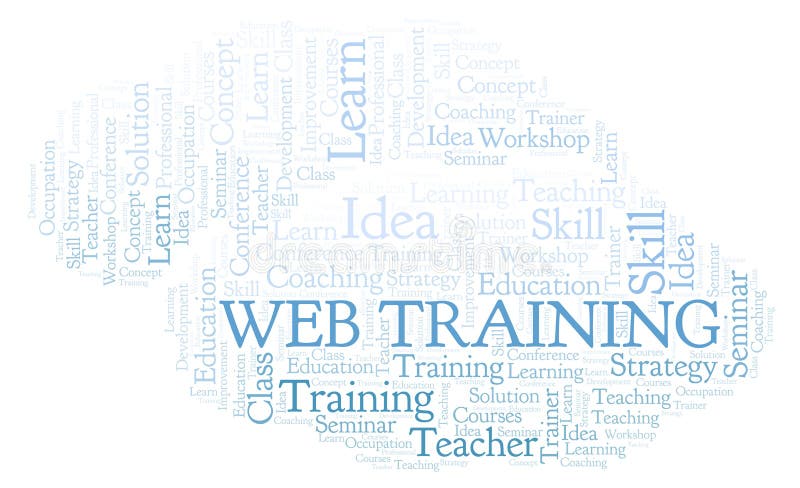 Web Training word cloud. stock illustration. Illustration of concept ...