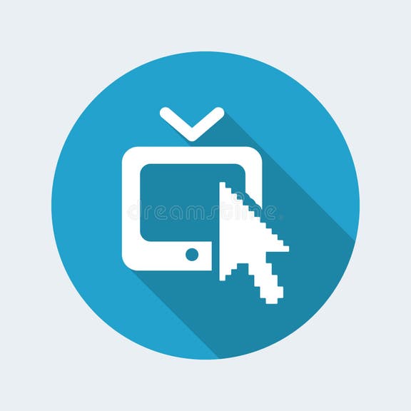 Web tv icon stock vector. Illustration of pointer, symbols - 96395576