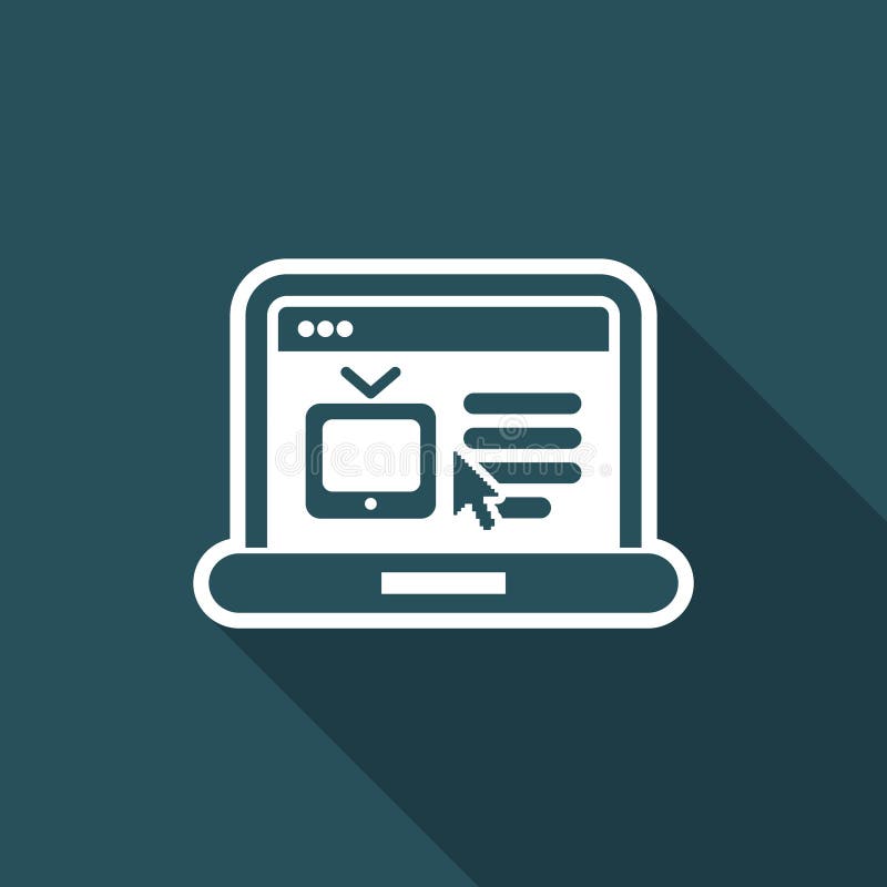Web Tv site icon stock vector. Illustration of monitor - 118515981