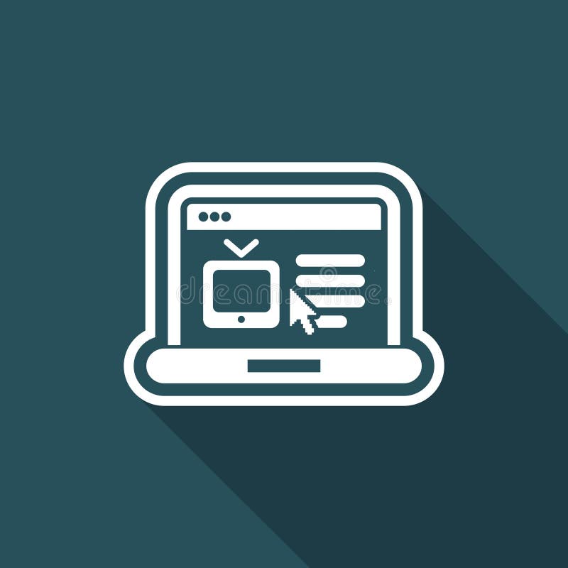 Web Tv site icon stock vector. Illustration of navigation - 118519322