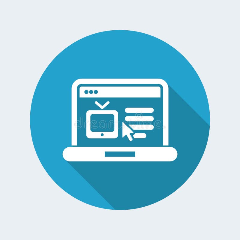 Web Tv site icon stock vector. Illustration of symbol - 96395784