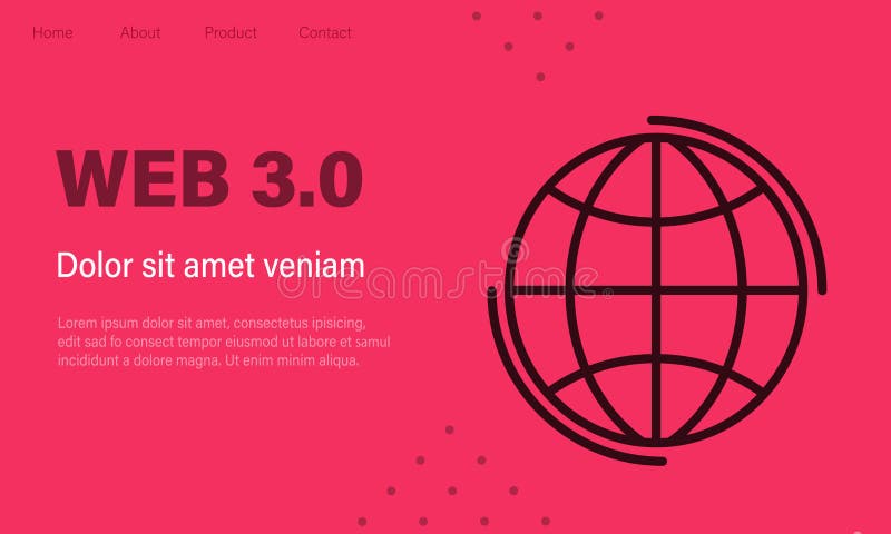 WEB 3.0 Typography and Web Banner with Colour of Year Stock Vector ...