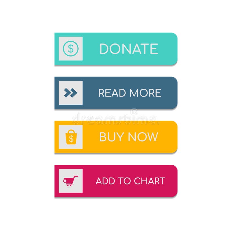 Web and Ui Application Color Button Icon for Modern Website Stock ... Web and Ui Application Color Button Icon for Modern Website Stock ...