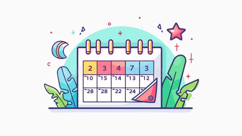 Modern Calendar Icon for Web and UI Design Stock Vector - Illustration ...