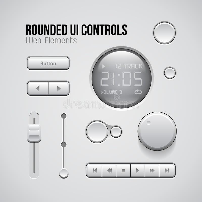 Web UI Controls Design Elements Stock Vector - Illustration of circle ... Web UI Controls Design Elements Stock Vector - Illustration of circle ...