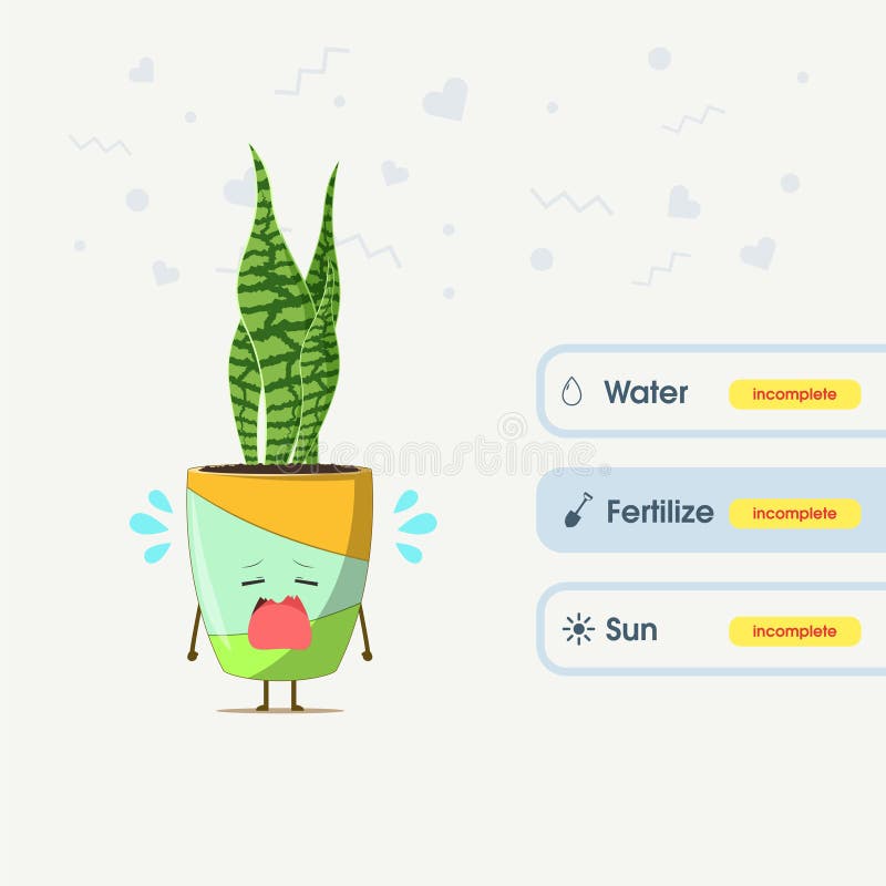 Web UI Design for Plant Care Smart App Control with Cute Sad Plant ...