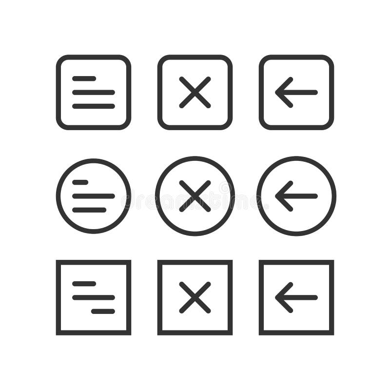 Web Set of UX UI Navigation Buttons Stock Illustration - Illustration ... Web Set of UX UI Navigation Buttons Stock Illustration - Illustration ...