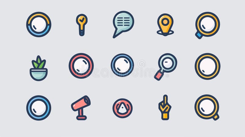 Web and UI Search Icon for Modern Designs Stock Vector - Illustration ...