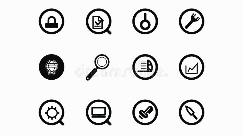 Web and UI Search Icon for Professional Graphics Design Stock Vector ...